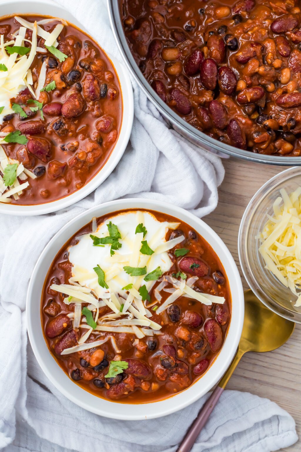 Vegan Three Bean Chili Recipe